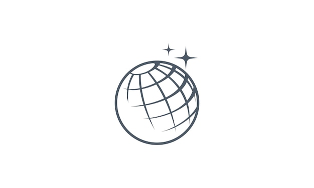 Premium Vector | Line art of globe logo Premium Vector | Line art of globe logo
