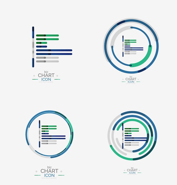 Premium Vector | Line graph chart icon Premium Vector | Line graph chart icon
