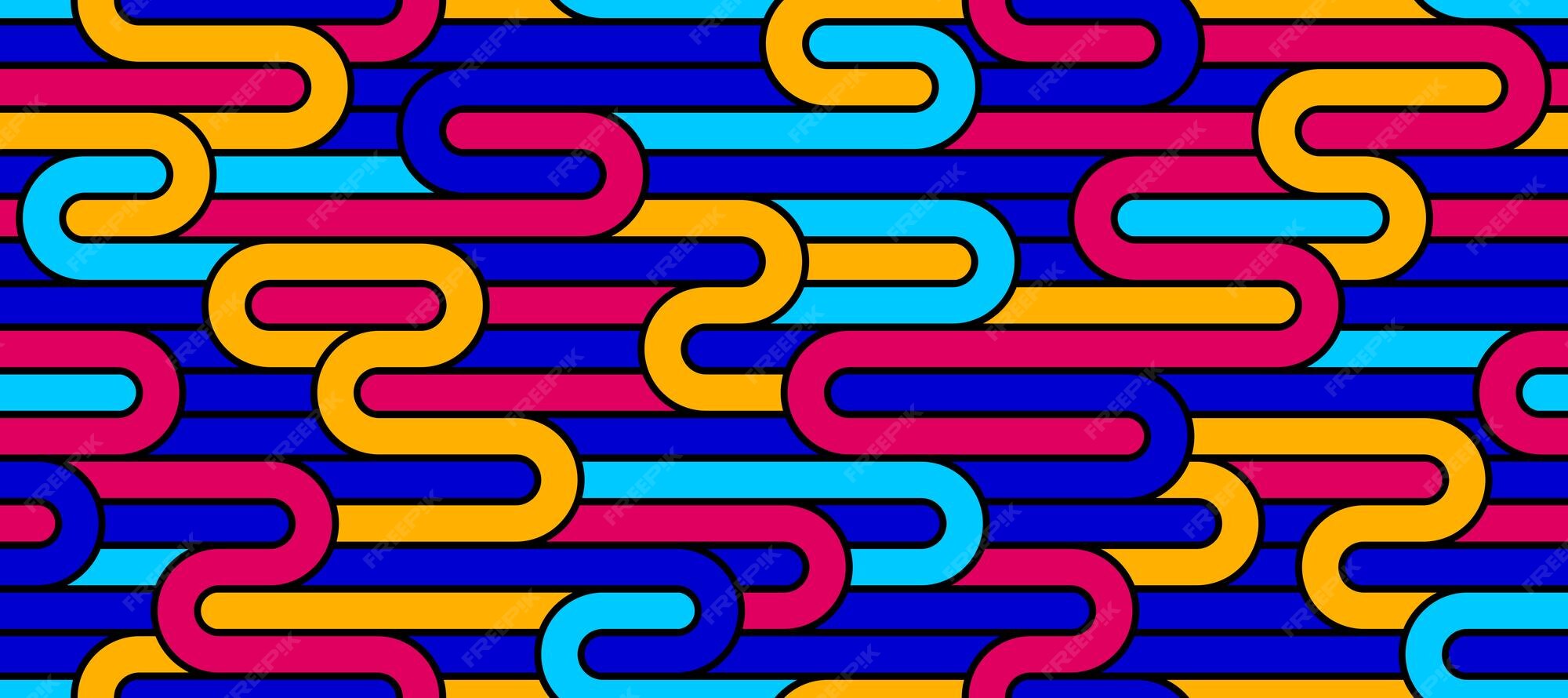 Premium Vector Linear Seamless Background With Twisted Lines Vector