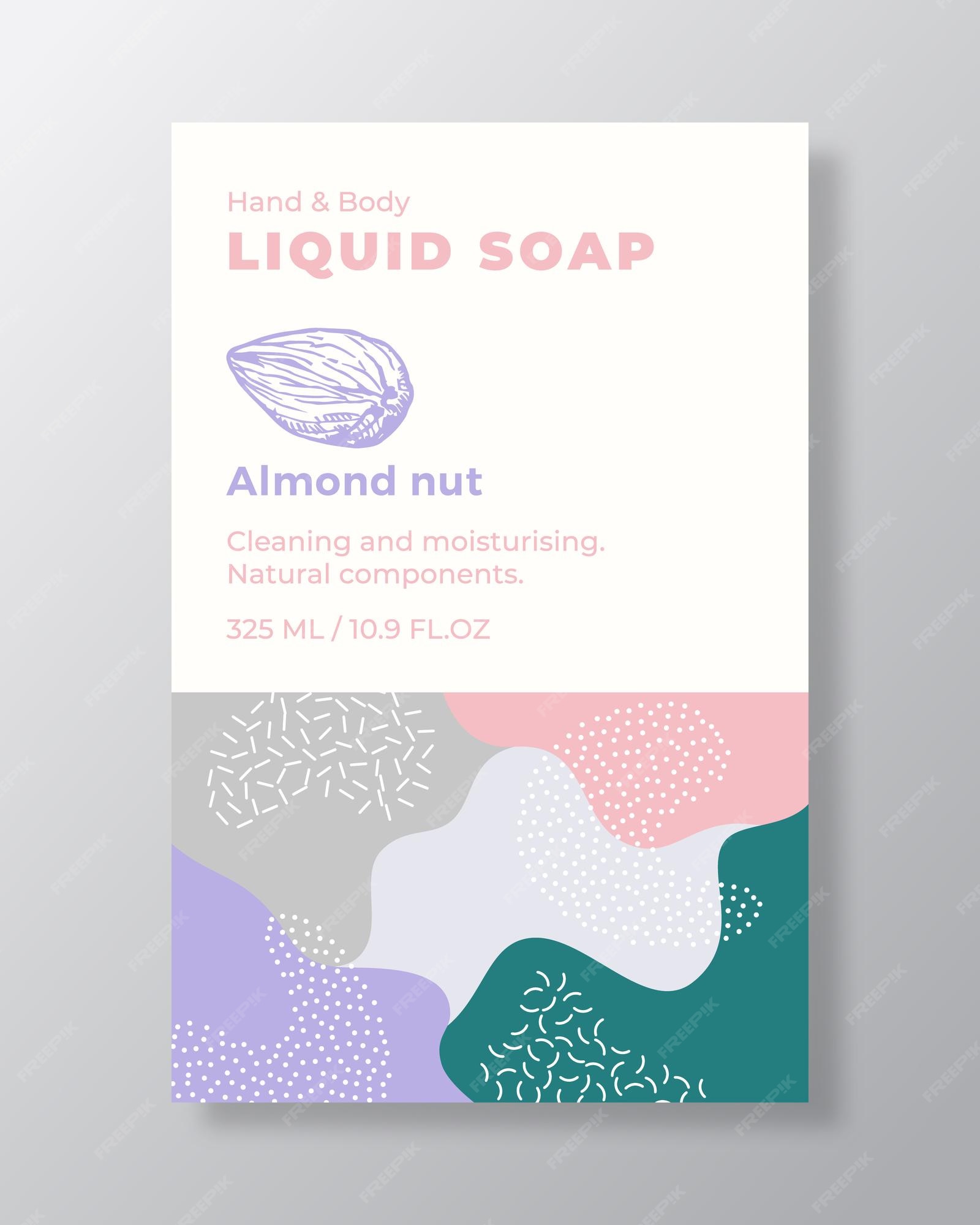 Premium Vector Liquid Soap Label Template Abstract Shapes Camo