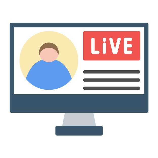 Premium Vector | Live streaming vector illustration style Premium Vector | Live streaming vector illustration style