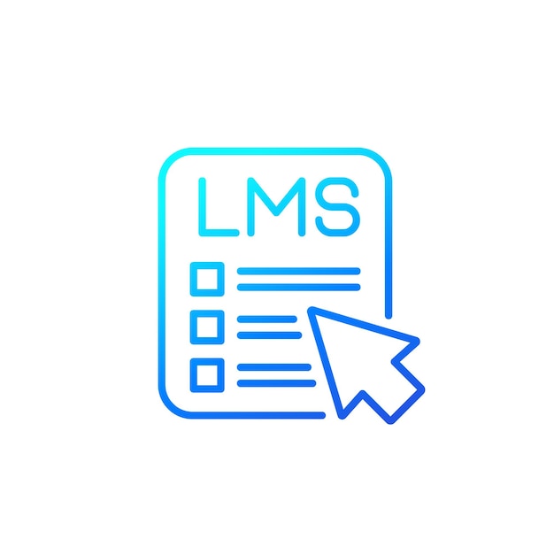 Premium Vector | Lms line icon learning management system Premium Vector | Lms line icon learning management system