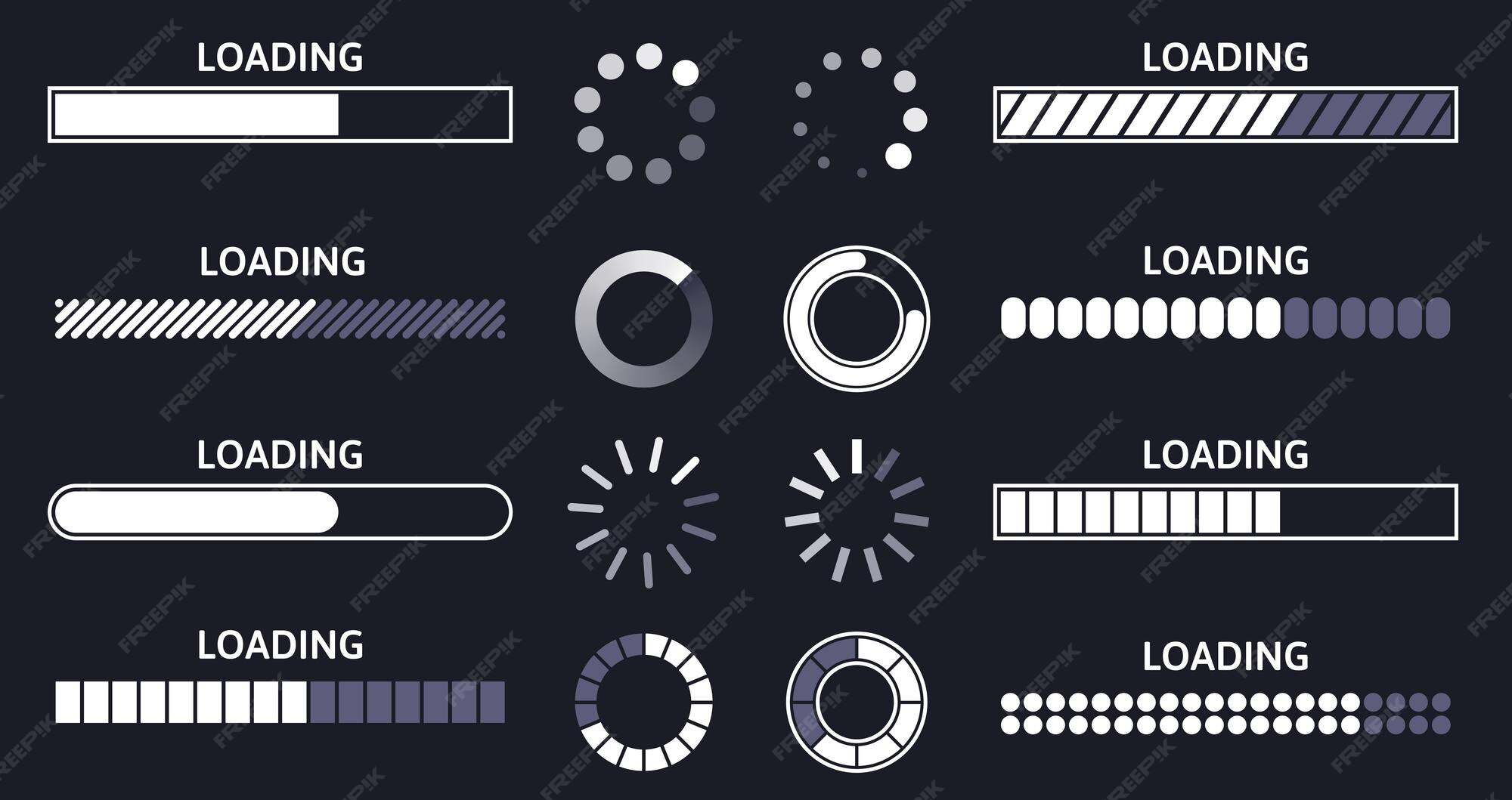 Premium Vector Load Indicator Loading Status Bar Round Buffer