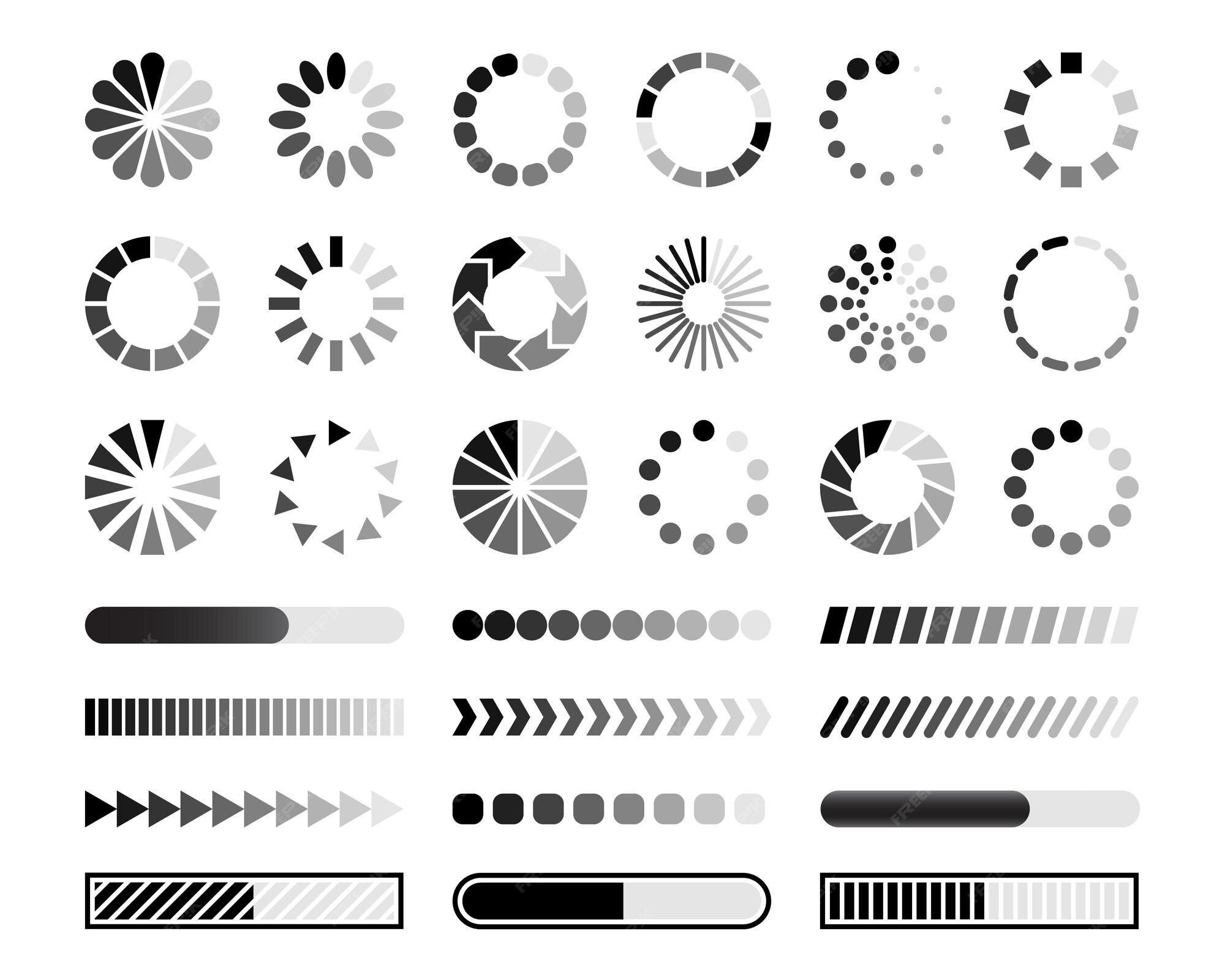 Premium Vector | Loading bar download progress loader circular ...