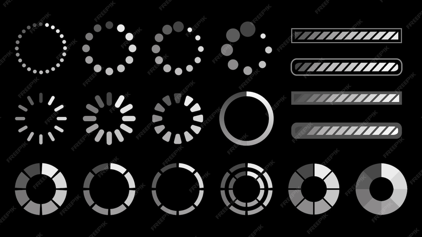 Premium Vector | Loading icon set buffer loader or preloader download ...