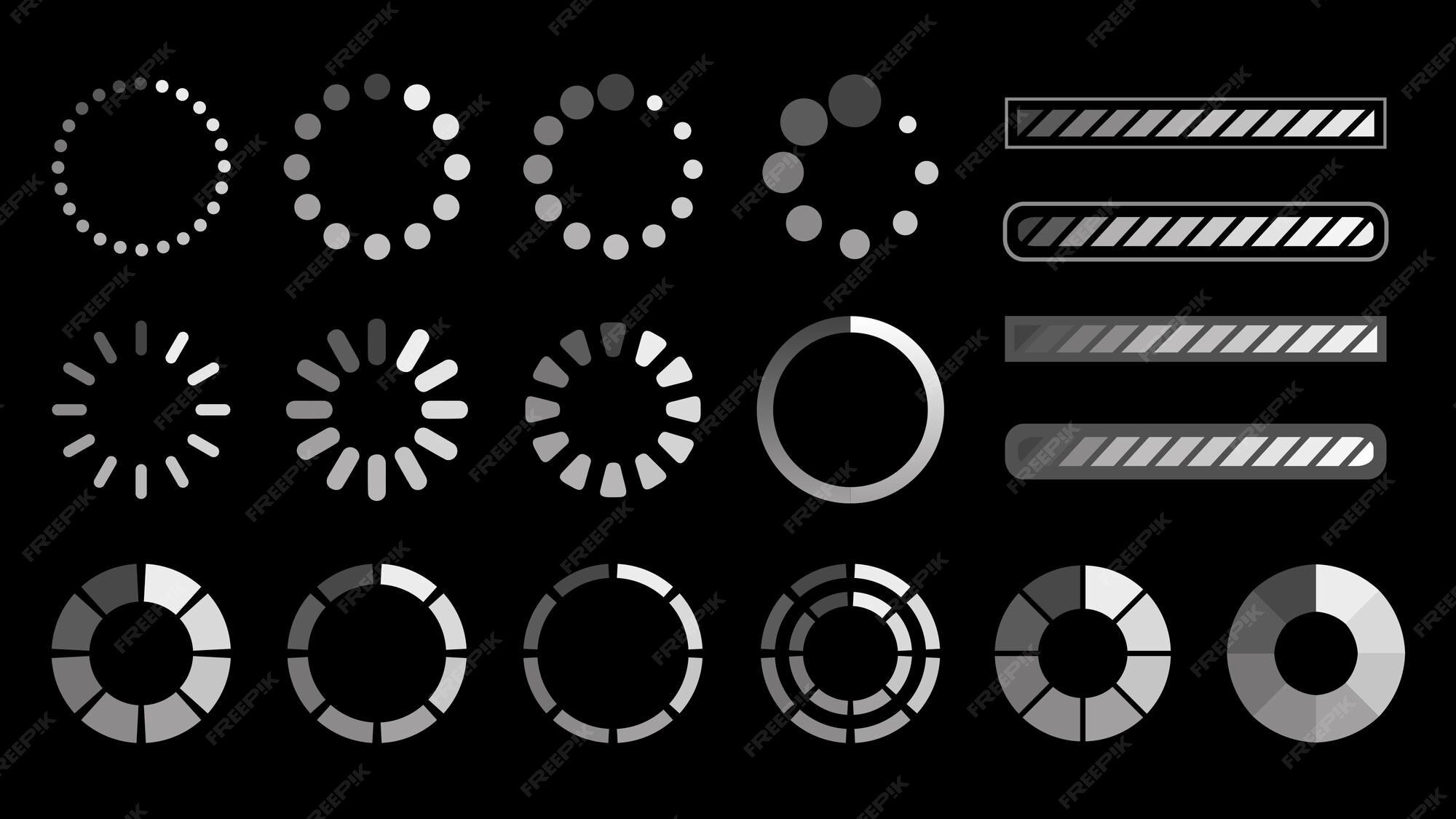 Premium Vector | Loading icon set buffer loader or preloader download or upload signs simple web ...