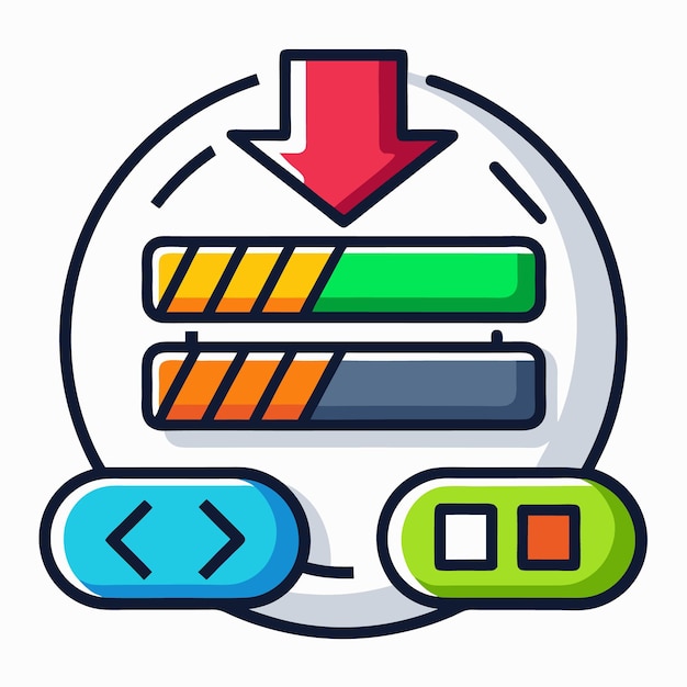 Loading icon set Load sign on white background Download Upload Vector ... Loading icon set Load sign on white background Download Upload Vector ...