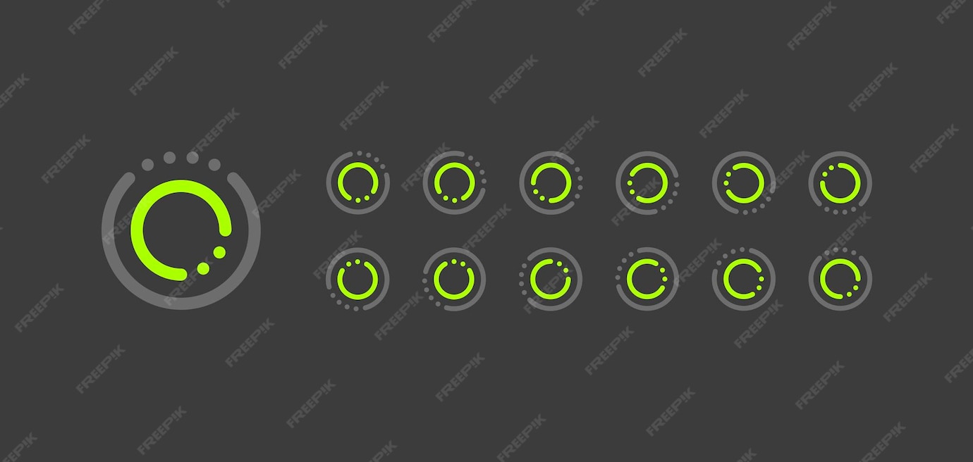Premium Vector | Loading load buffer icon spinner sprite sheet rotation web game ui design