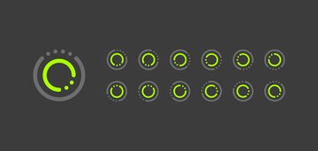 Premium Vector | Loading load buffer icon spinner sprite sheet rotation web game ui design