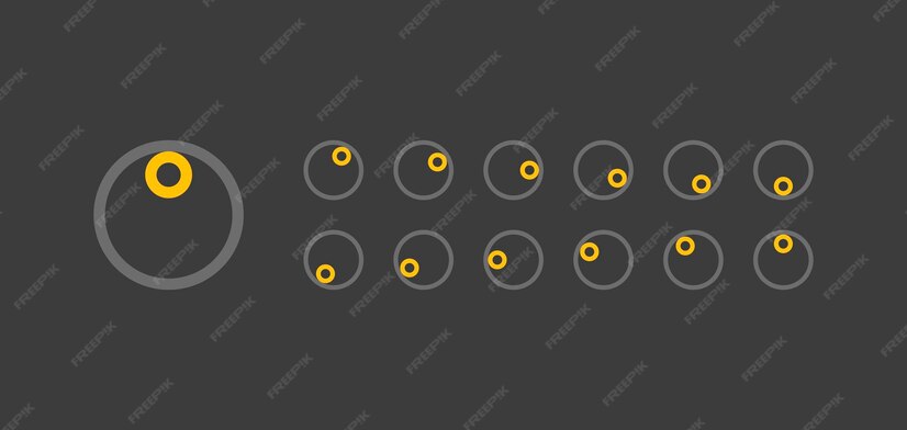 Загрузка буфера икона спиннер сприт лист вращение веб-игра ui дизайн | Премиум векторы