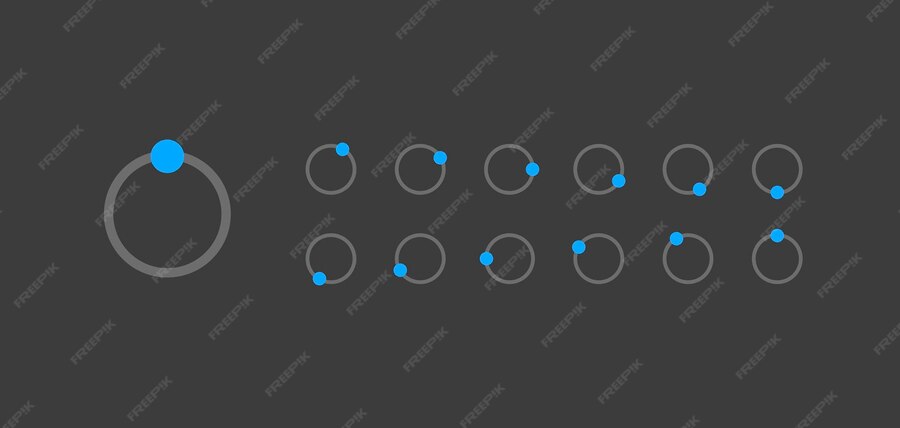 Premium Vector | Loading load buffer icon spinner sprite sheet rotation ...