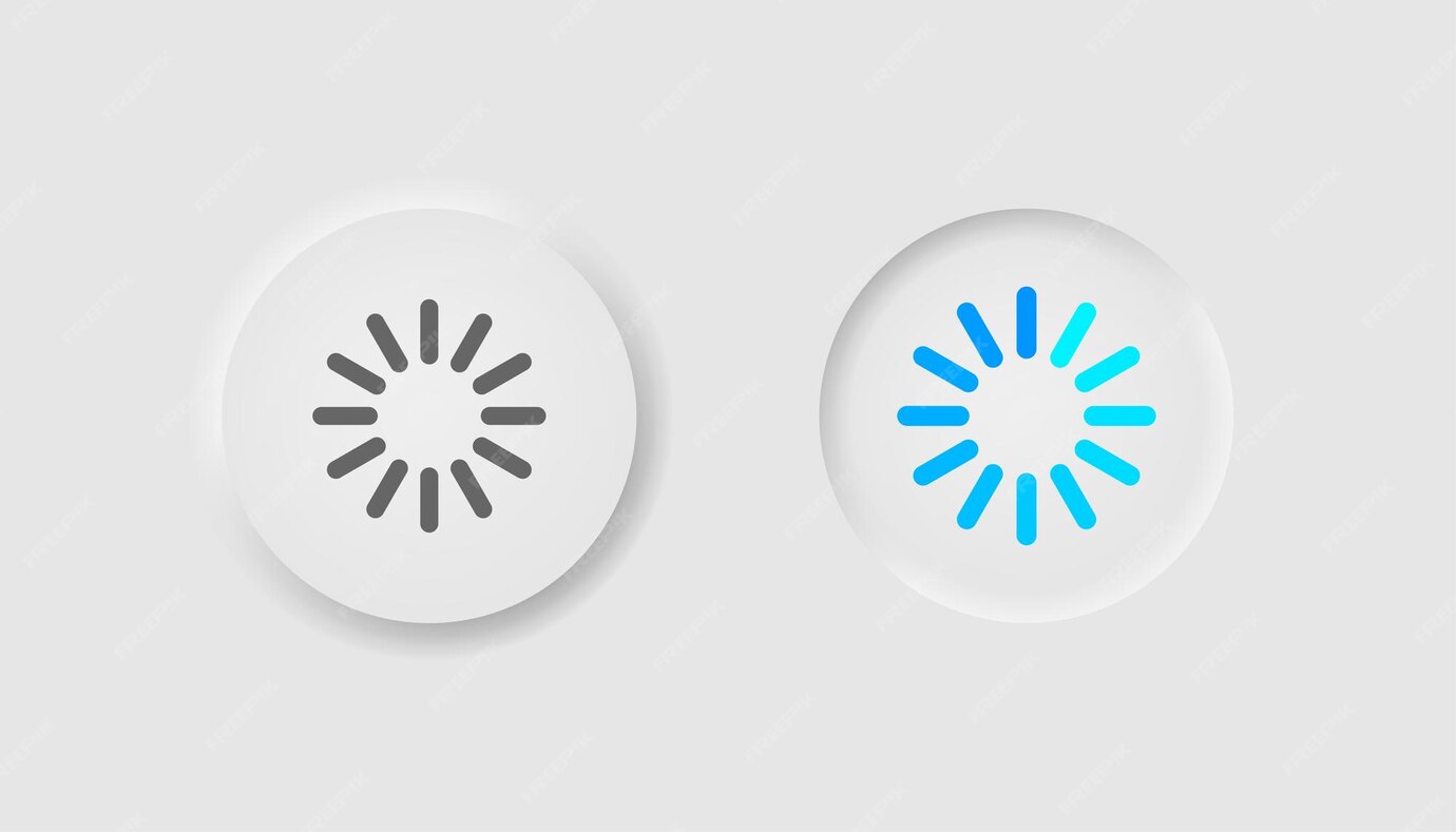 Premium Vector | Loading round bar icon in neumorphism style Icons for ...