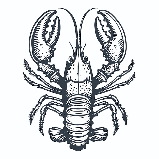 Premium Vector | Lobster vintage woodcut drawing vector Premium Vector | Lobster vintage woodcut drawing vector