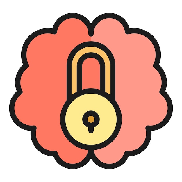 Premium Vector | Lock brain icon outline vector Key head Smart mind ... Premium Vector | Lock brain icon outline vector Key head Smart mind ...
