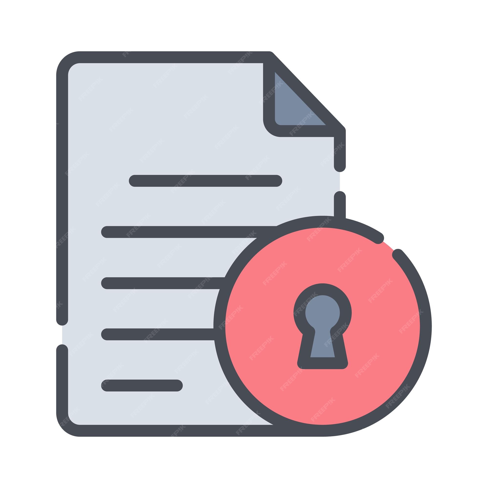 Premium Vector | Locked paper encryption documents locked documents ... Premium Vector | Locked paper encryption documents locked documents ...