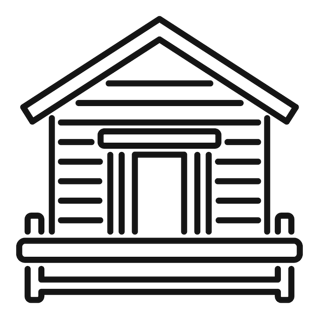 Premium Vector | Log cabin icon vector illustration Premium Vector | Log cabin icon vector illustration