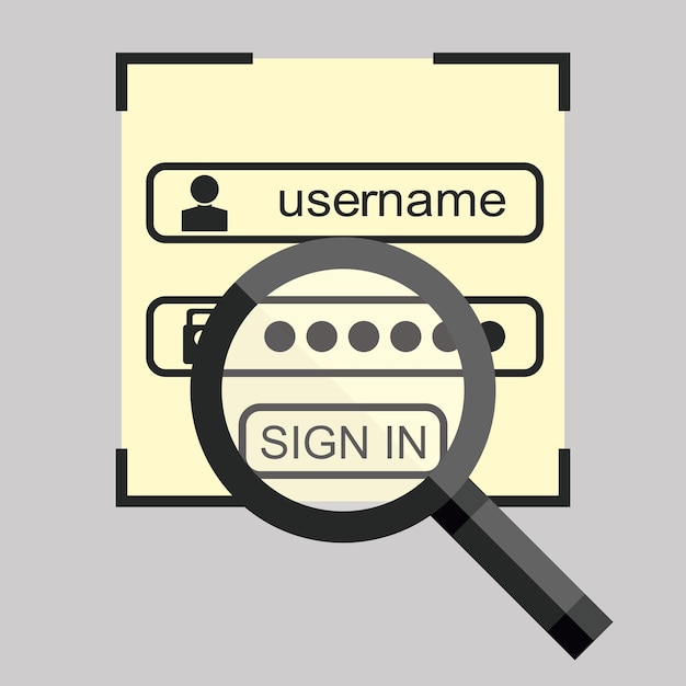 Premium Vector | Login form page on screen. sign in to account, user ... Premium Vector | Login form page on screen. sign in to account, user ...