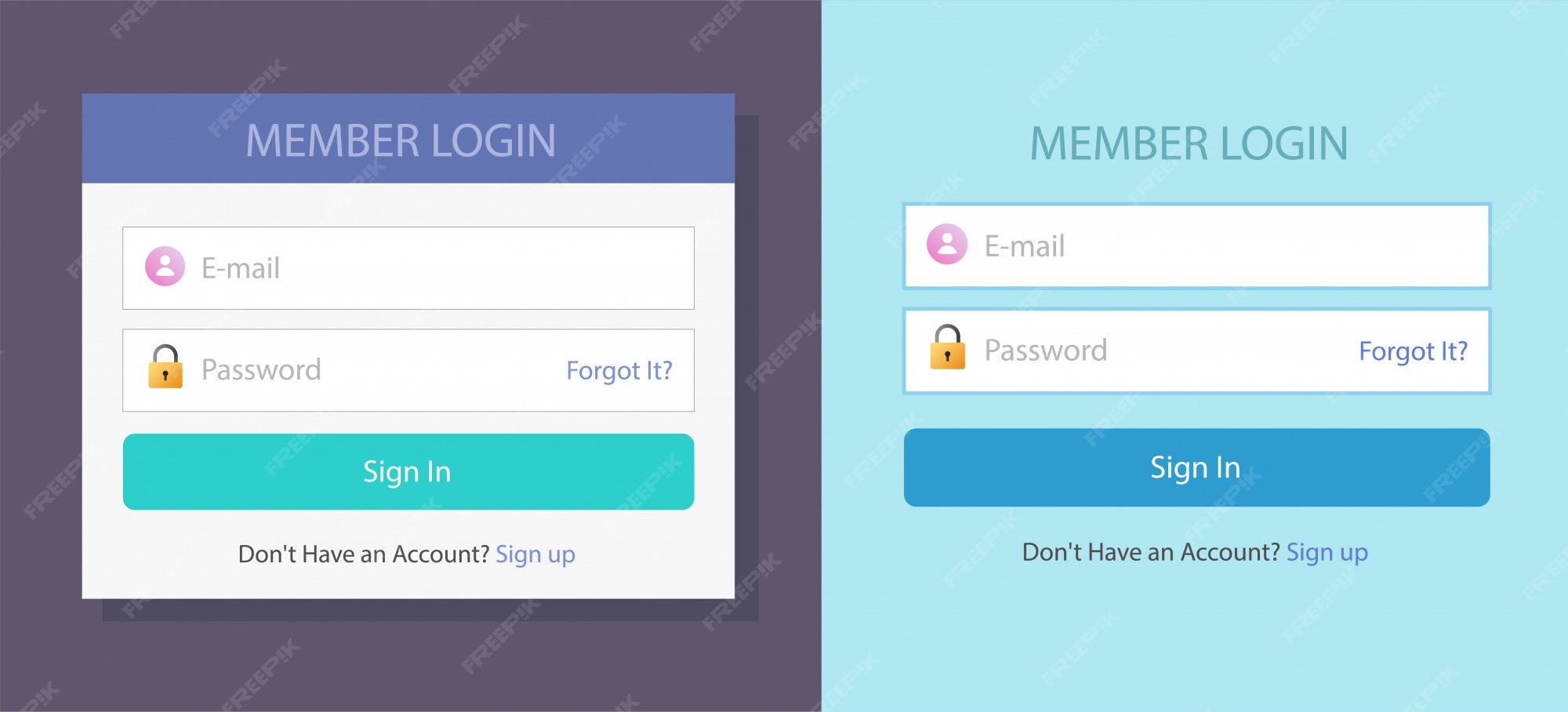 로그인 또는 로그인 사용자 이름 및 암호 필드 화면 양식 상자 Ui 웹 템플릿 벡터 평면 디자인 일러스트 레이 션 설정 프리미엄 벡터