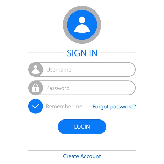Premium Vector | Login page design. Template for website user interface ... Premium Vector | Login page design. Template for website user interface ...