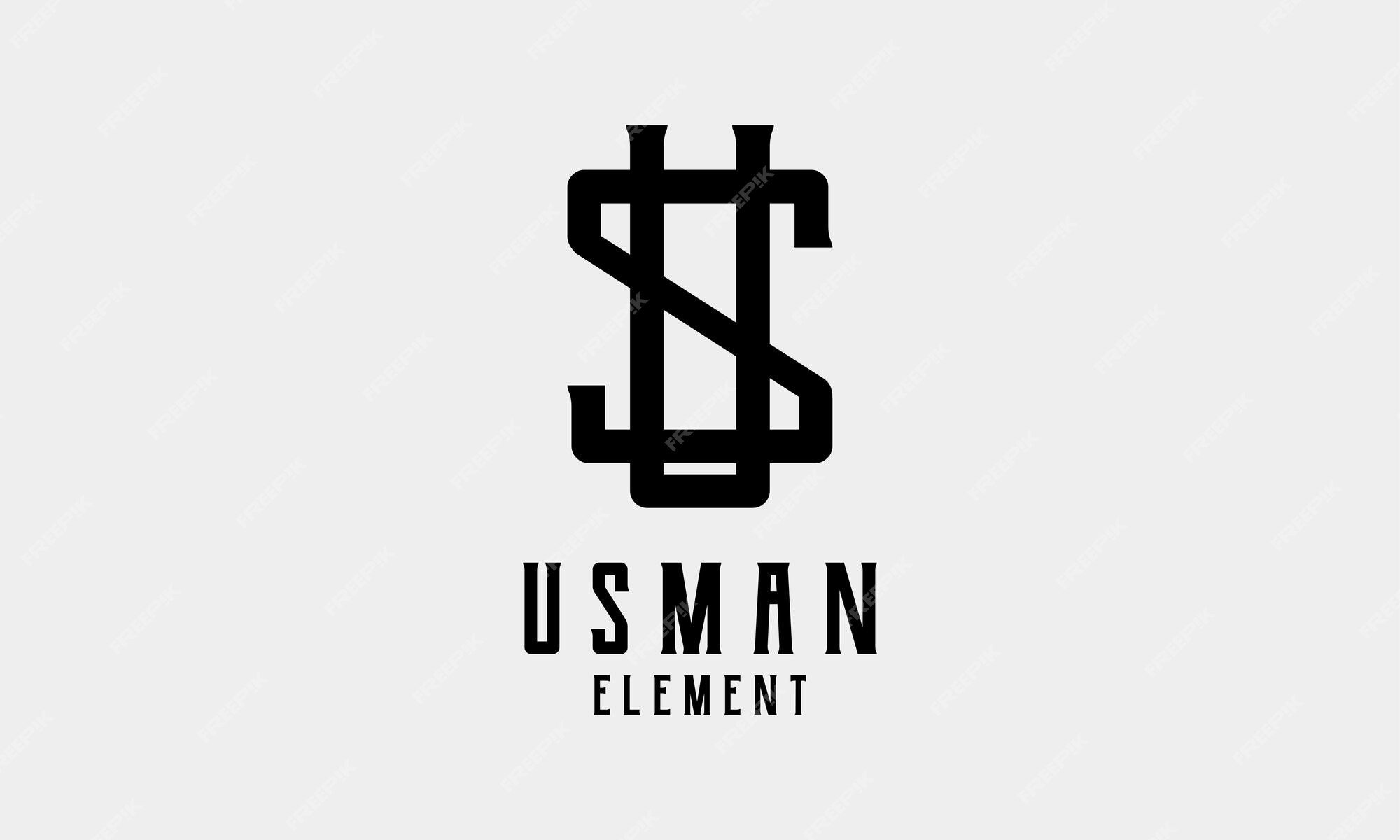 로고 이니셜 Us 미니멀리스트 디자인 | 프리미엄 벡터 로고 이니셜 Us 미니멀리스트 디자인 | 프리미엄 벡터
