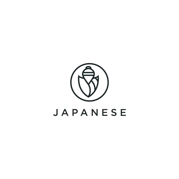 Premium Vector | Logo japanese design art template Premium Vector | Logo japanese design art template