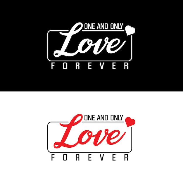 Premium Vector | Logo for one and only love forever. Premium Vector | Logo for one and only love forever.
