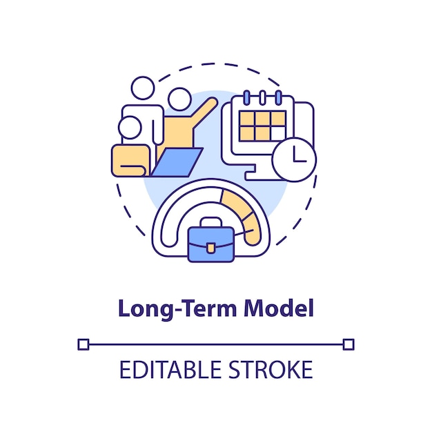 Premium Vector | Longterm model concept icon Premium Vector | Longterm model concept icon