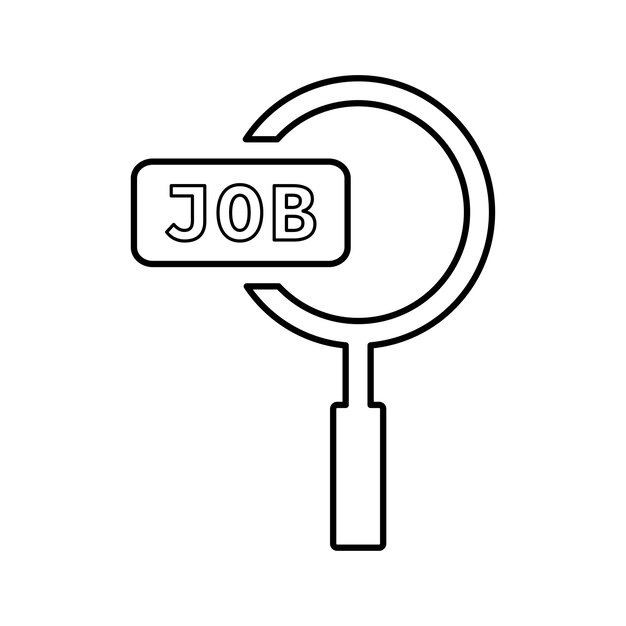Premium Vector | Looking Job line icon Outline vector Premium Vector | Looking Job line icon Outline vector
