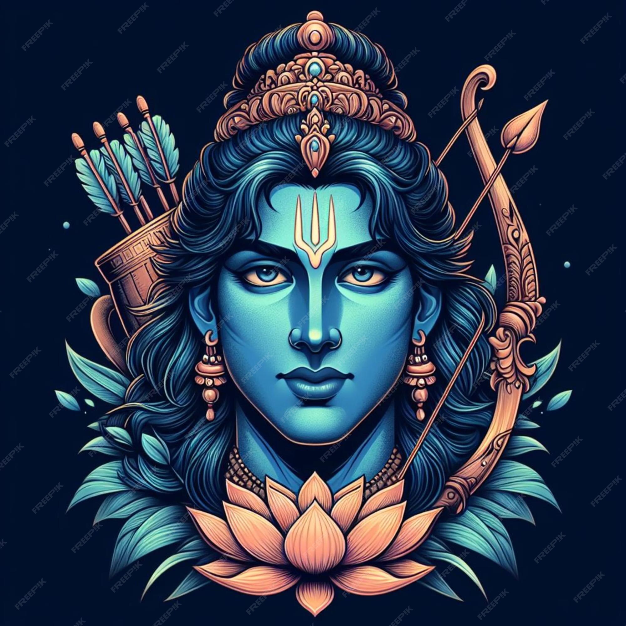 Premium Vector | Lord Shree Ram vector illustration Premium Vector | Lord Shree Ram vector illustration