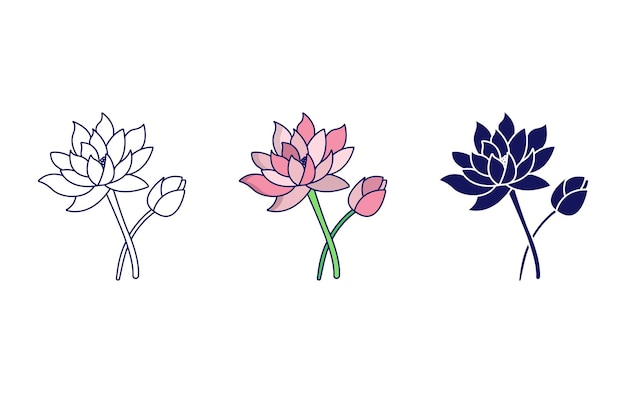Premium Vector | Lotus flower vector icon Premium Vector | Lotus flower vector icon