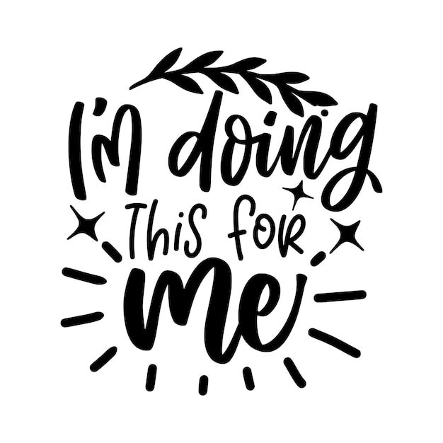 Premium Vector Love Yourself Short Phrase Handwritten Lettering