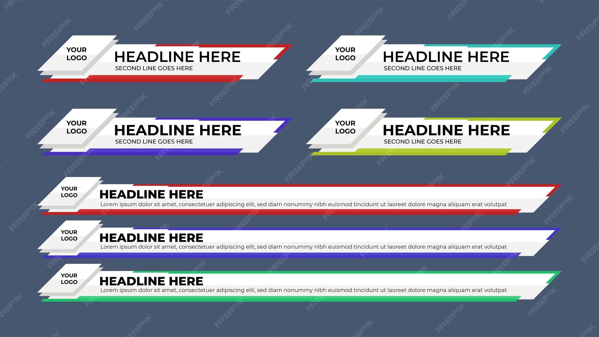 Premium Vector | Lower Third TV News Bars Set Vector News Lower Thirds ... Premium Vector | Lower Third TV News Bars Set Vector News Lower Thirds ...