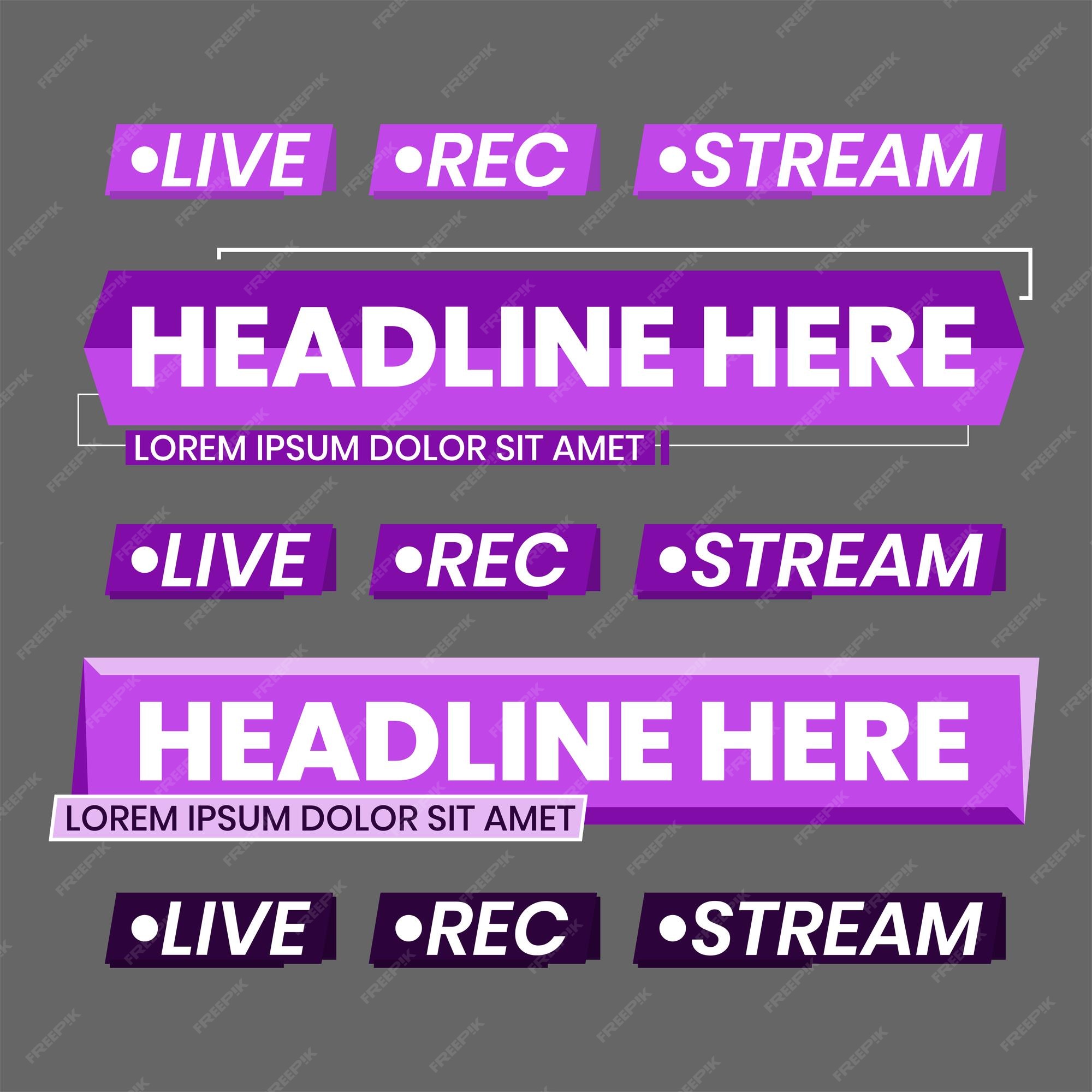 Premium Vector | Lower third vector design collection Premium Vector | Lower third vector design collection