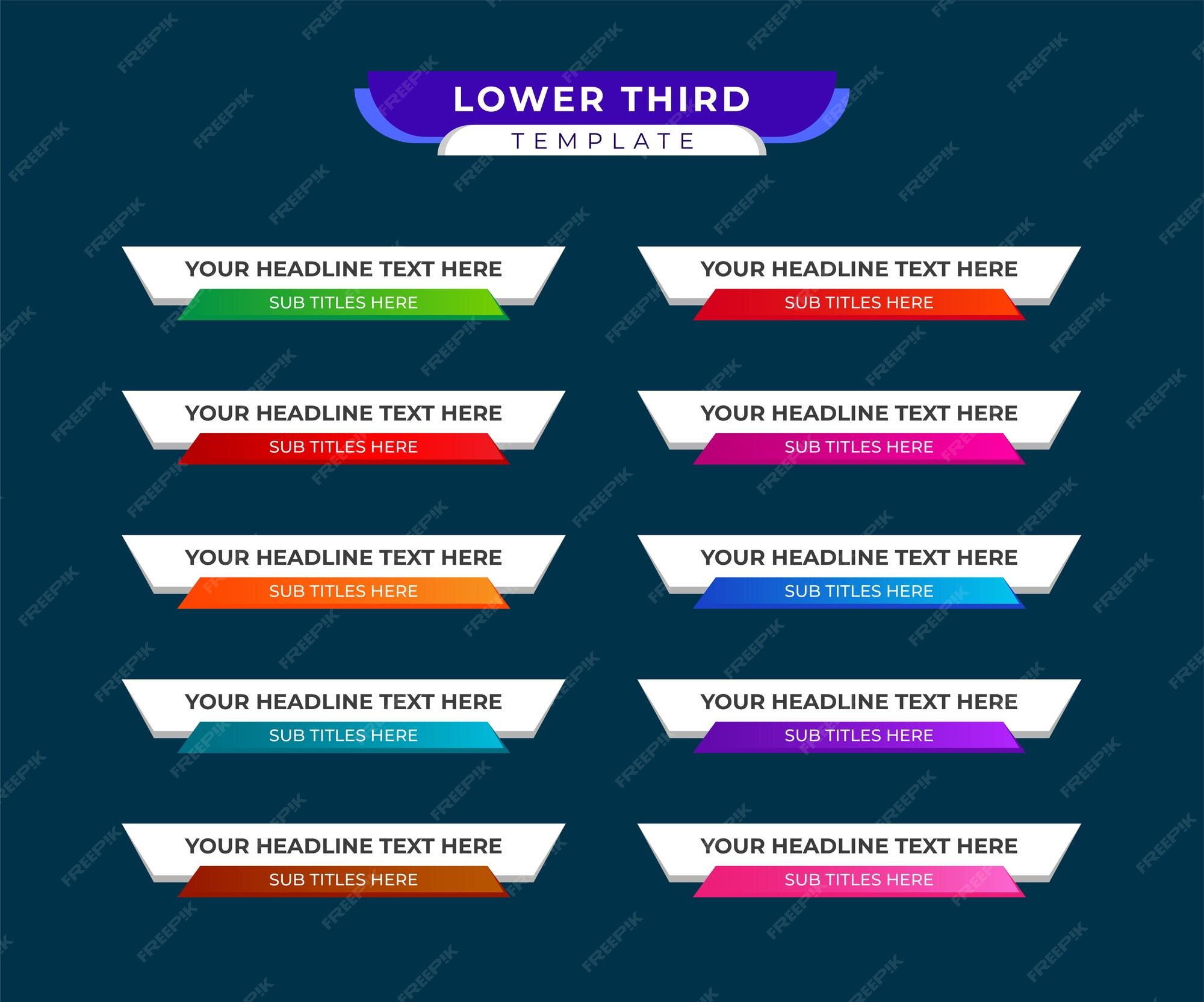 Premium Vector | Lower thirds template or colorful lower thirds ... Premium Vector | Lower thirds template or colorful lower thirds ...