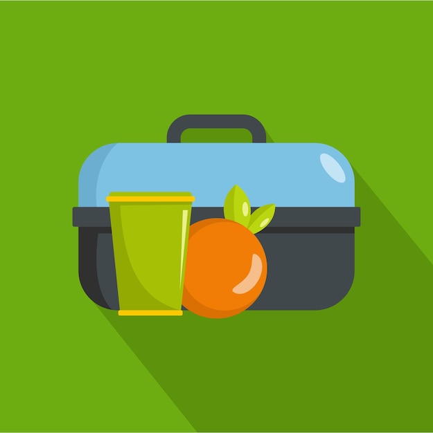 Premium Vector | Lunch in box icon flat illustration of lunch in box ... Premium Vector | Lunch in box icon flat illustration of lunch in box ...