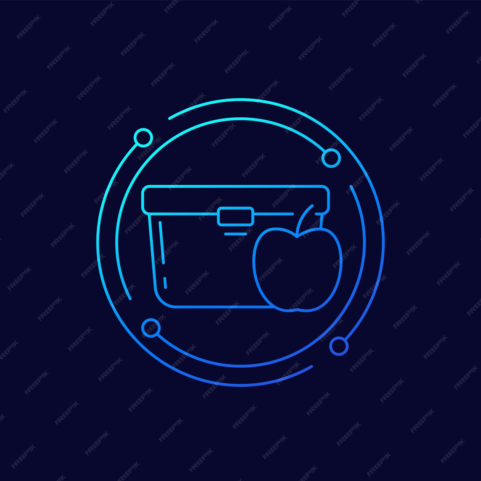 Premium Vector | Lunch box icon liear vector Premium Vector | Lunch box icon liear vector