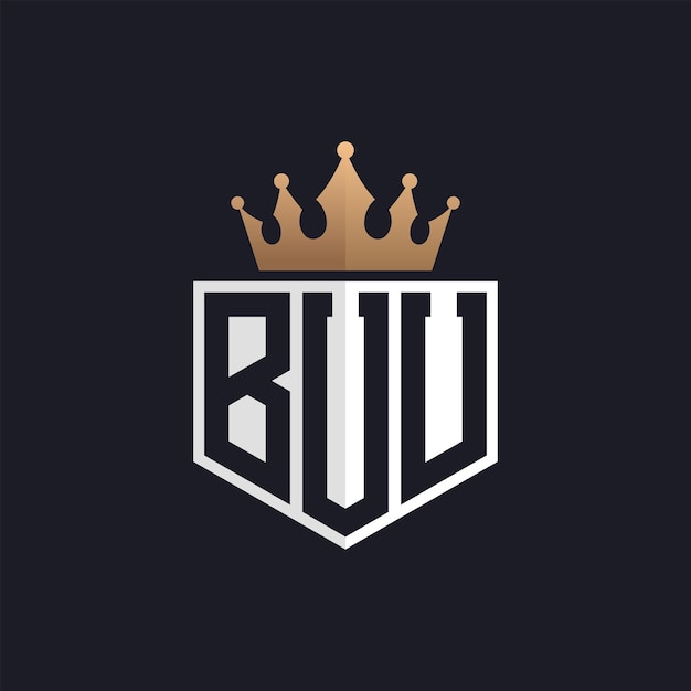 Premium Vector Luxury Buu Logo With Crown Elegant Initials Buu Letter Logo For Exclusive