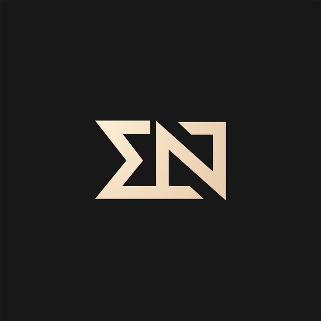Premium Vector | Luxury en monogram logo design Premium Vector | Luxury en monogram logo design