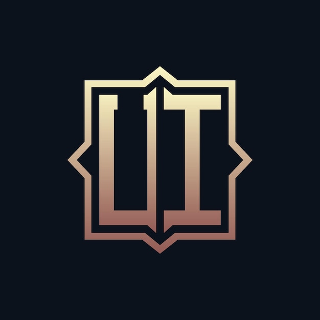 Premium Vector | Luxury Initial UI Monogram Logo Design Elegant Emblem ... Premium Vector | Luxury Initial UI Monogram Logo Design Elegant Emblem ...