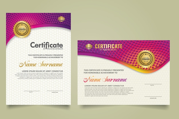 Premium Vector | Luxury modern certificate template Premium Vector | Luxury modern certificate template