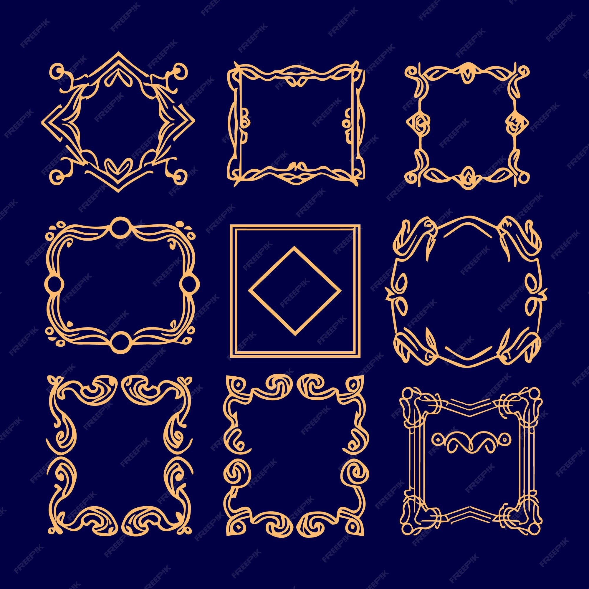 Luxury Ornamental golden frames Vintage golden frames set | Premium AI ... Luxury Ornamental golden frames Vintage golden frames set | Premium AI ...