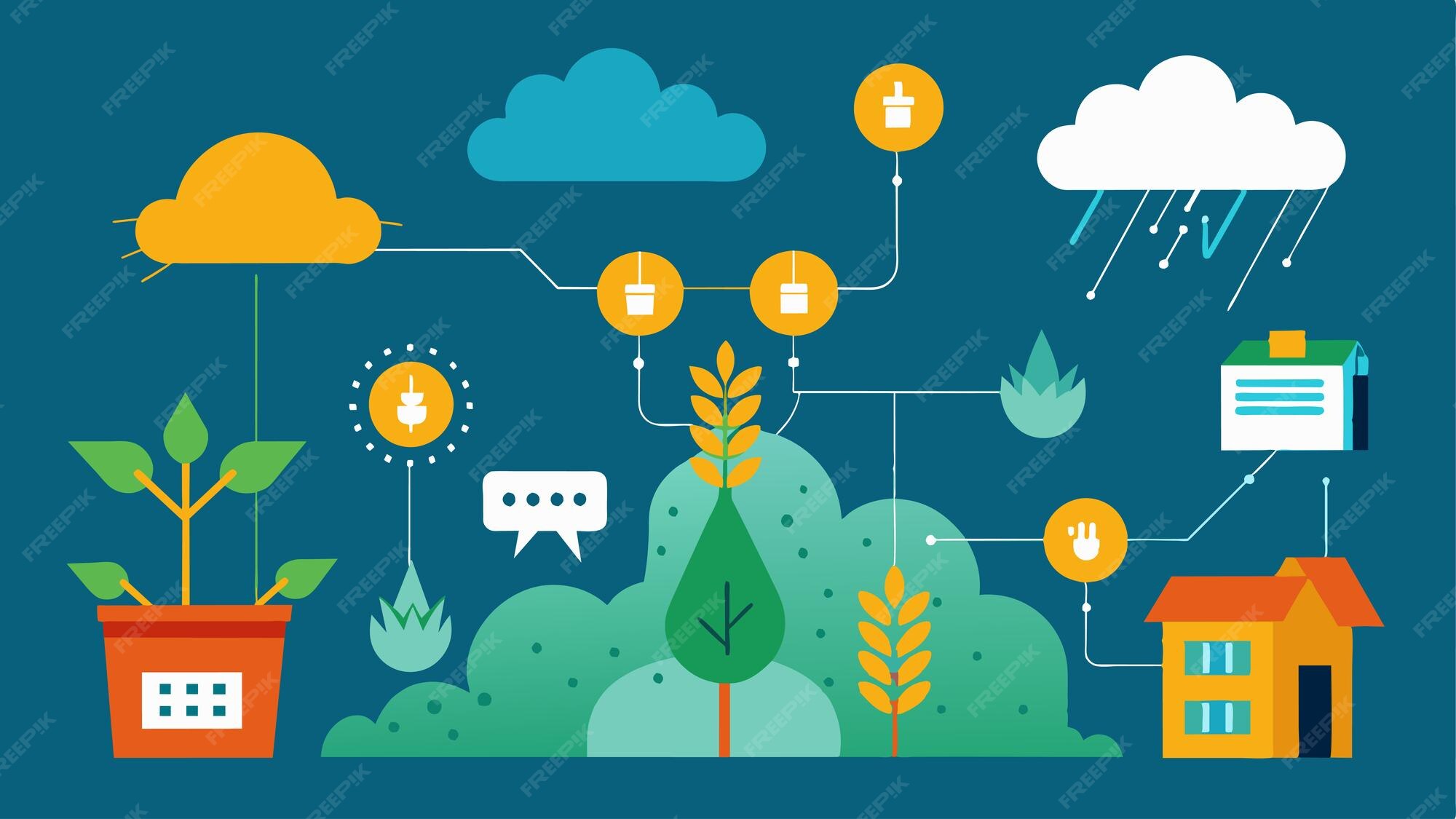 Premium Vector | A machine learning algorithm analyzing weather ...