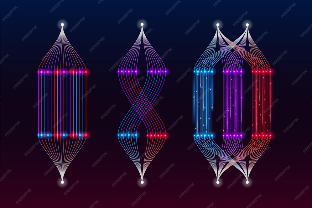 Premium Vector | Machine learning algorithm big data visualization