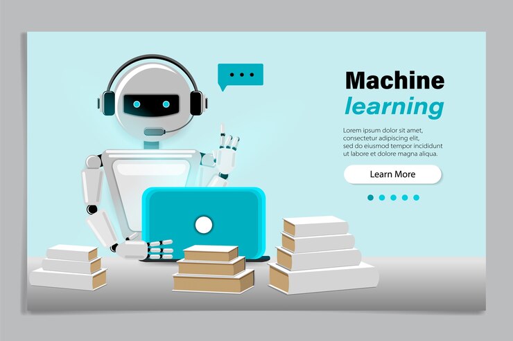 Premium Vector | Machine learning algorithm concept with artificial ...