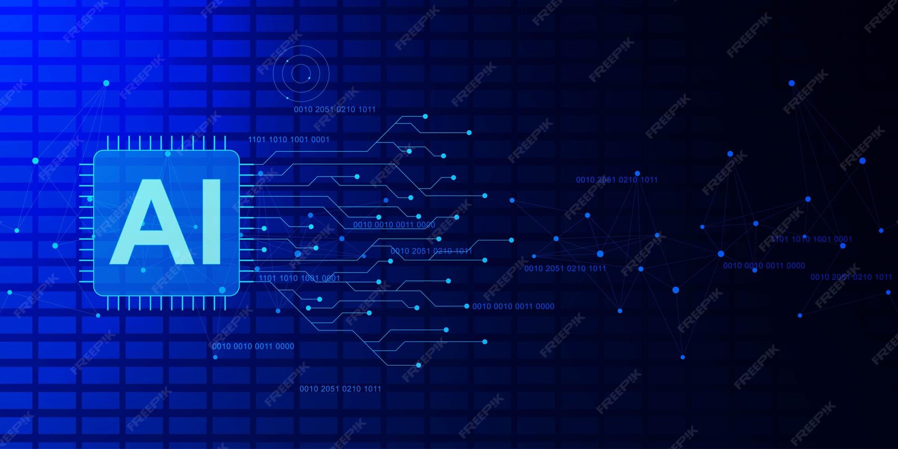 Premium Vector | Machine learning artificial intelligence with microchip electronic board and ...