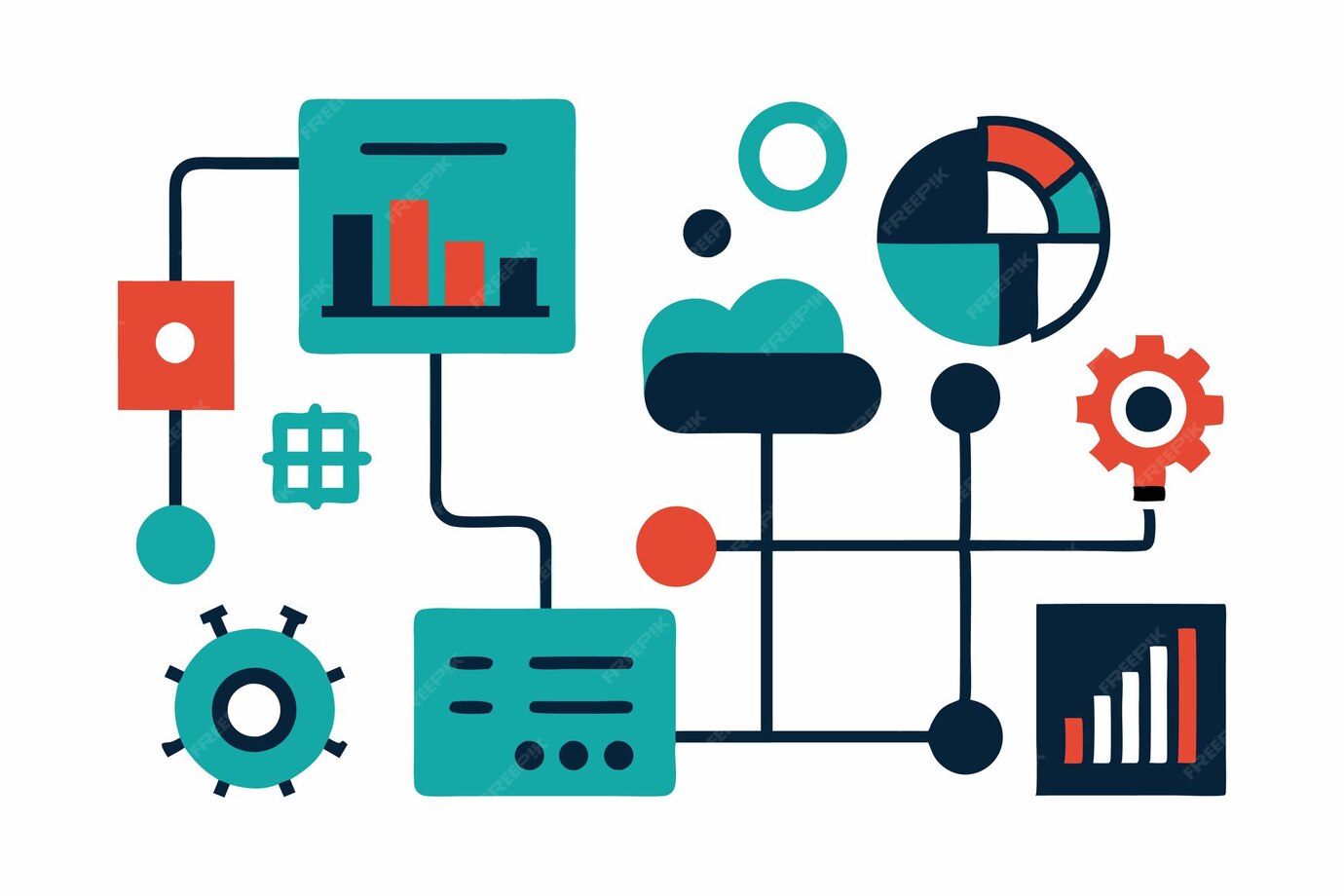 Premium Vector | Machine Learning Graphics Data Analytics amp Algorithm ...