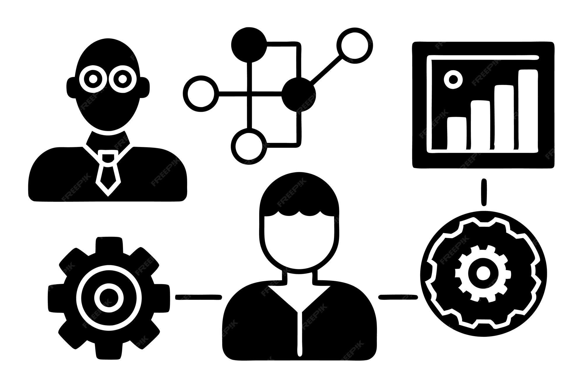 Premium Vector | Machine Learning Graphics Data Analytics amp Algorithm ...