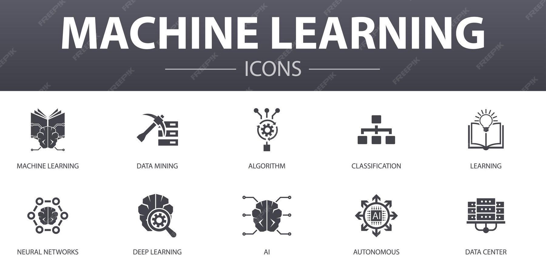 Premium Vector Machine Learning Simple Concept Icons Set Contains 