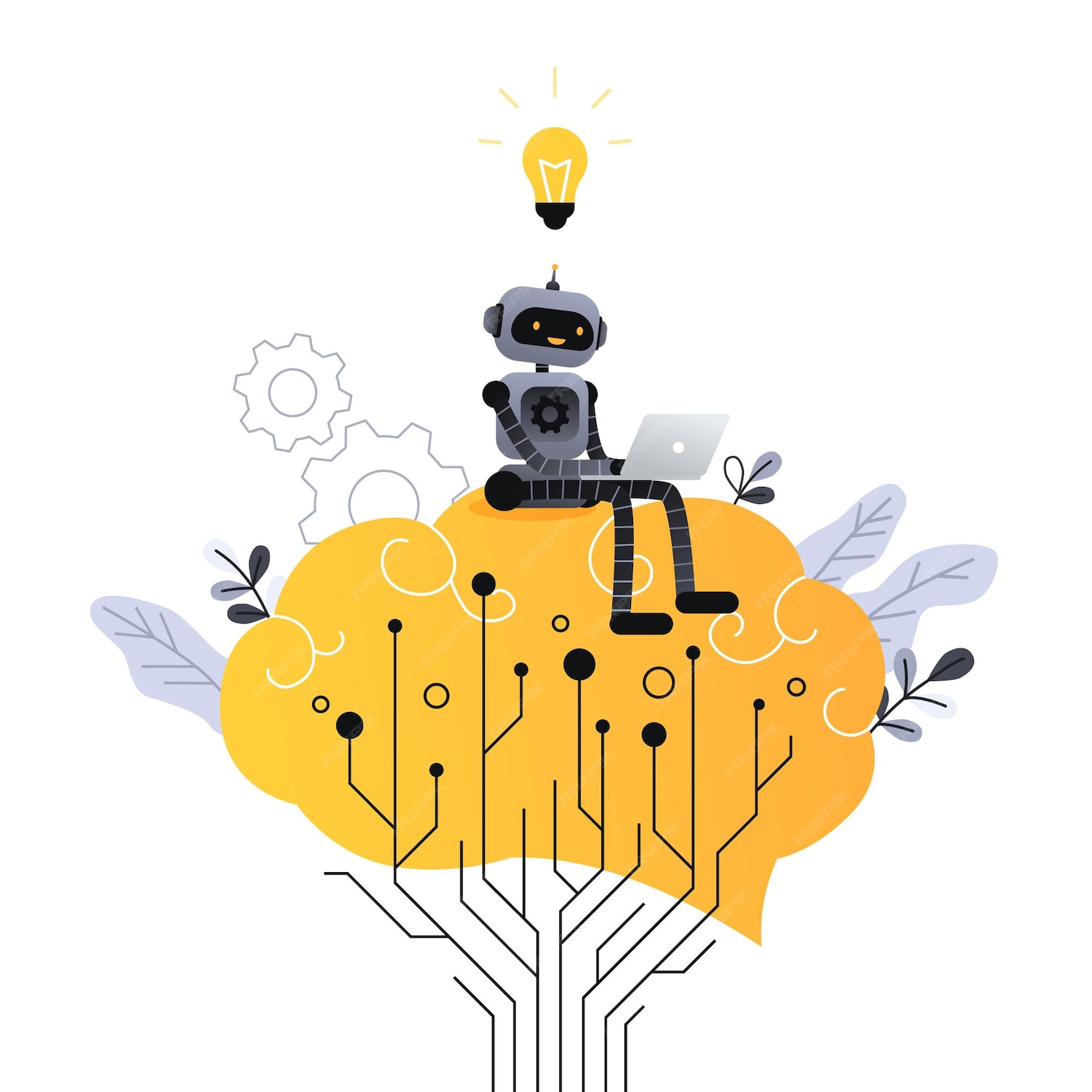 Premium Vector | Machine learning vector website template, landing page ...