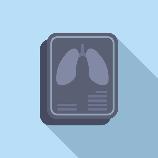 Premium Vector | Machine xray image icon flat vector control department Premium Vector | Machine xray image icon flat vector control department